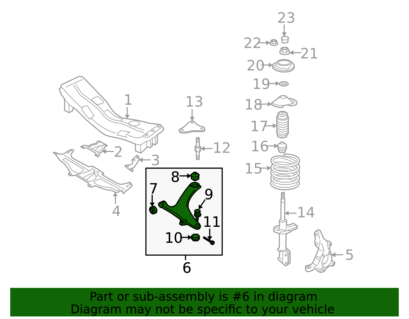 20250AE041 - Upper Control Arm 1999-2009 Subaru | Subaru Parts Exchange