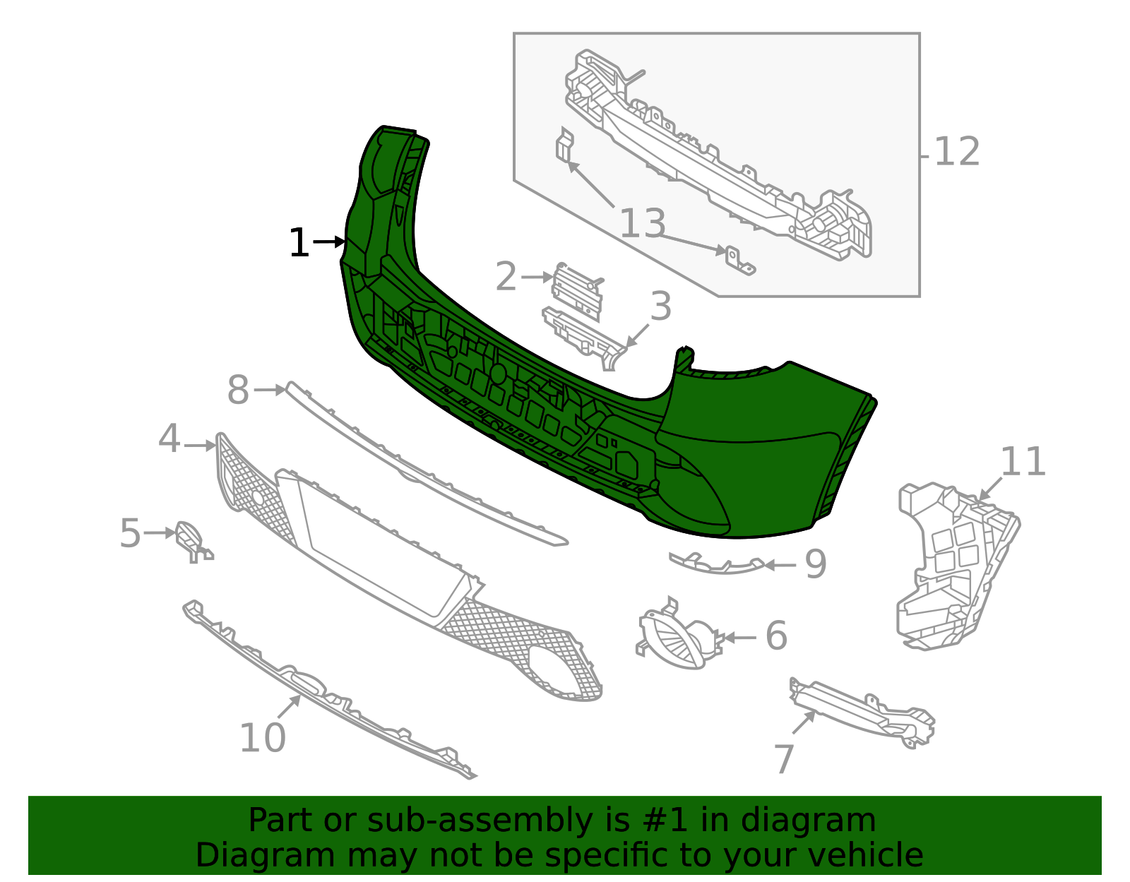 2022-2024 Genesis GV70 Bumper Cover 86610-AR080-AS | OEM Parts Online