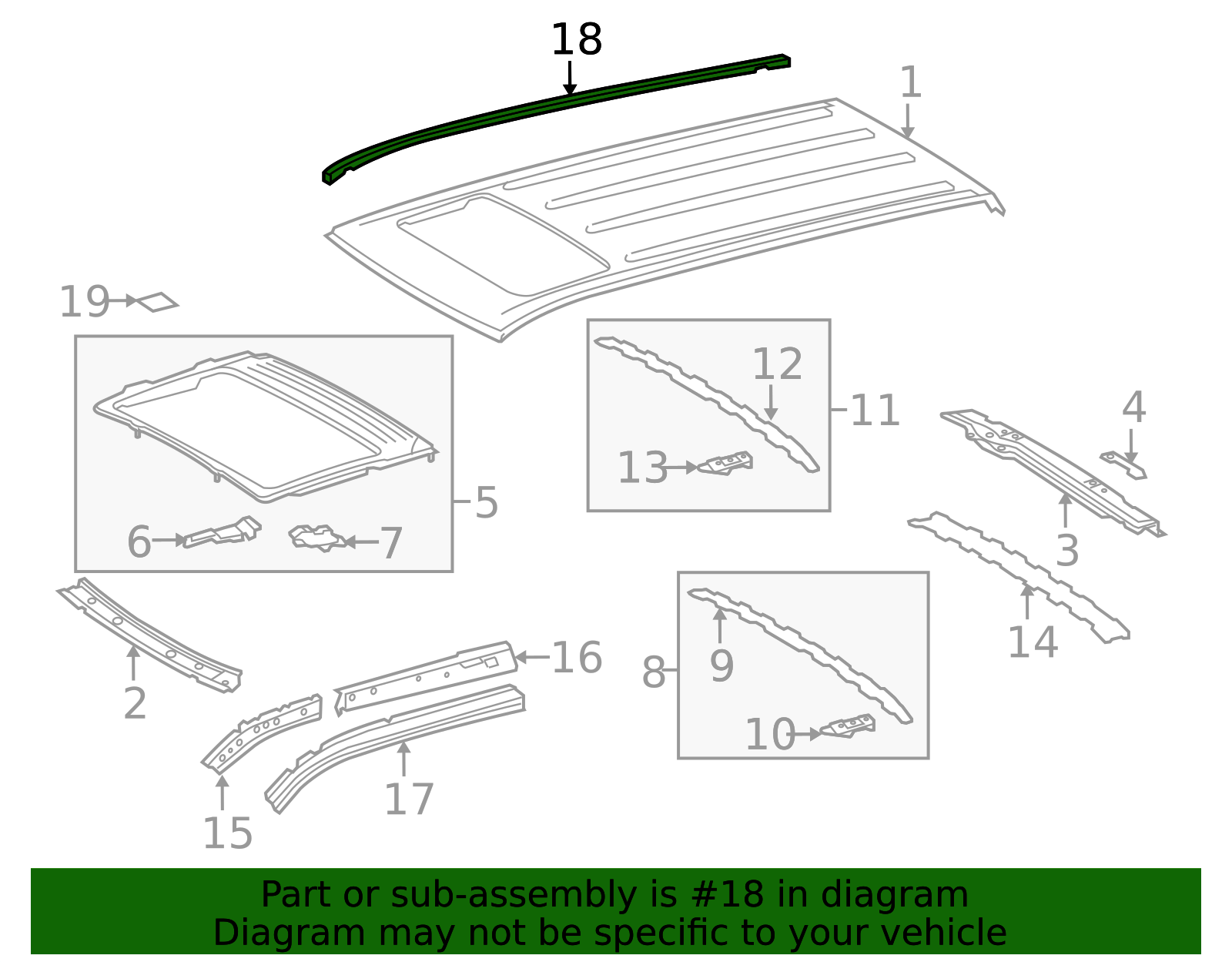 Genuine Official Toyota Drip Molding part# 75552-0C080 for 2008-2022 ...