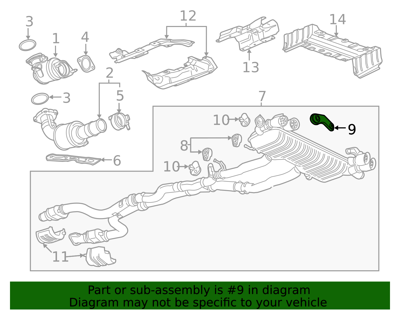 2016-2024 GM Passenger Side Exhaust Muffler Insulator 23200937 GM ...