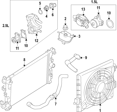 Cooling System for 2023 Nissan Rogue | OEM Parts Online