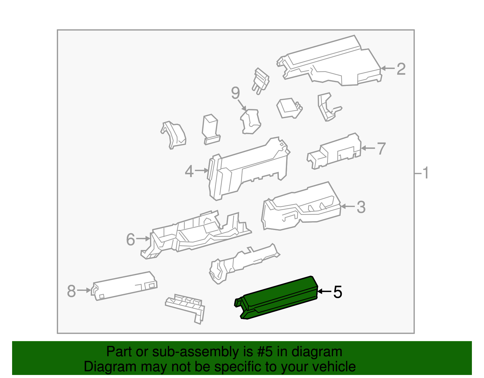 2015-2024 Nissan Murano Fuse Box Cover 24382-5AF0C | Nissan Parts Central