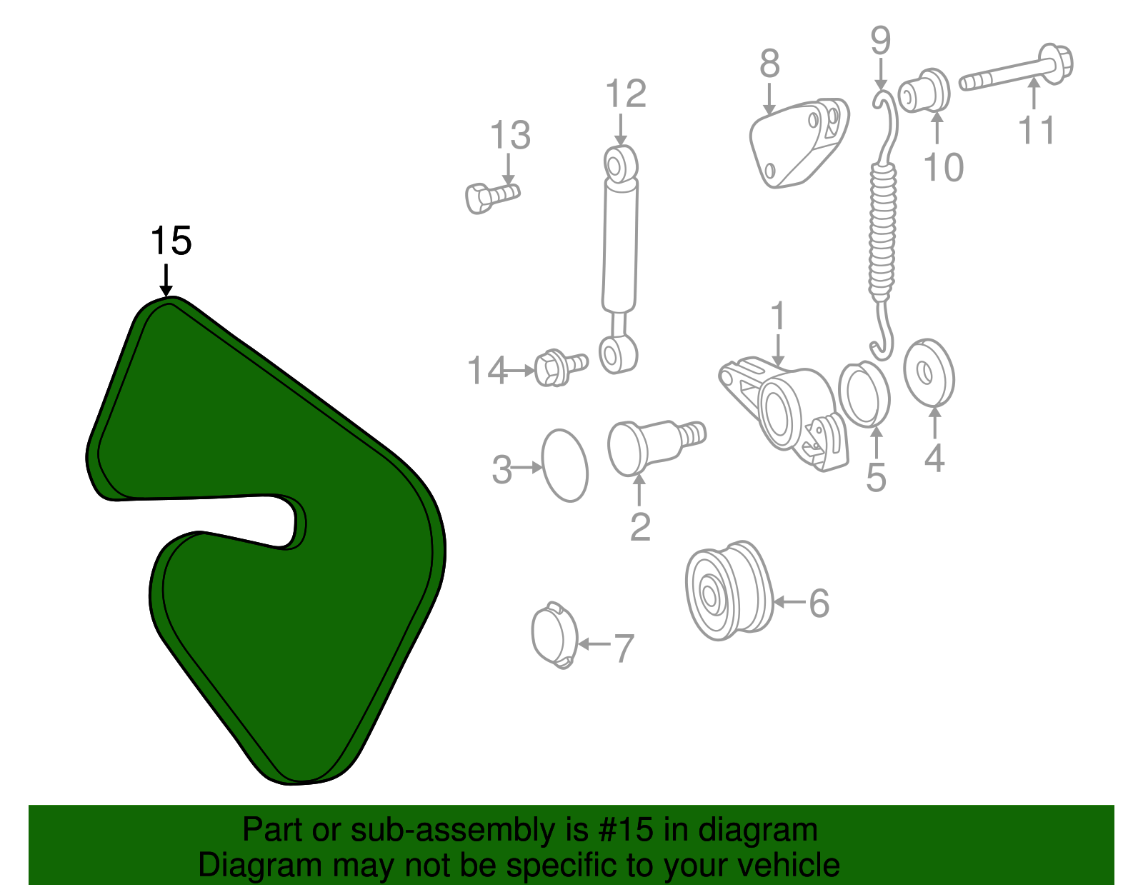011-997-85-92 - Serpentine Belt 1998-1999 Mercedes-Benz E 300 ...