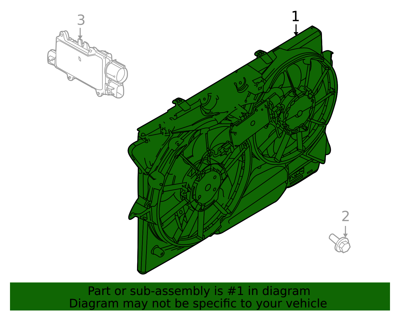 Genuine OEM Ford Part - Engine Cooling Fan Assembly DA8Z-8C607-B ...