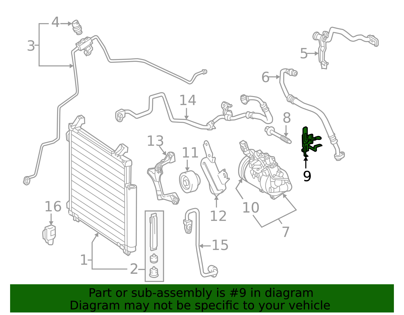2012-2015 Scion iQ Compressor Assembly Mount Bracket 88688-74050 ...