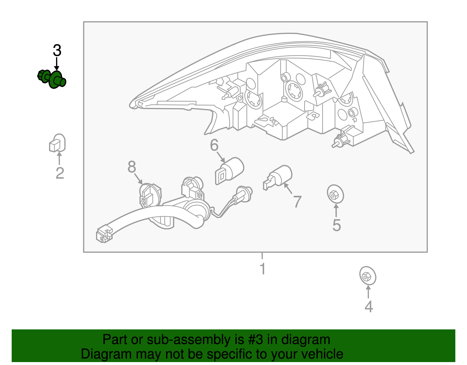 2007-2020 Nissan Tail Lamp Assembly Clip 26398-ED000 | Nissan Parts Plus