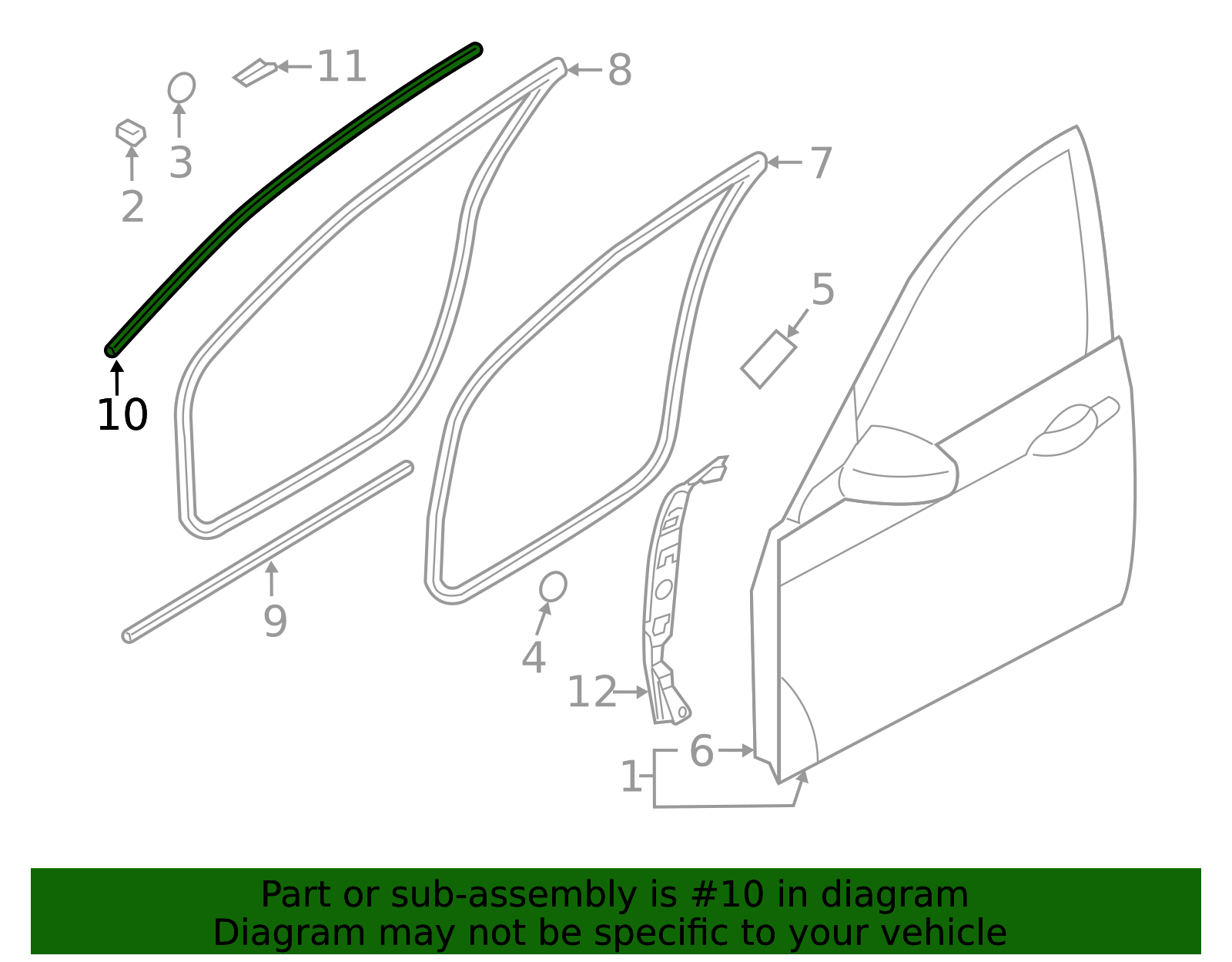 Upper Weather-Strip 82160-3N000 | MotorMotor