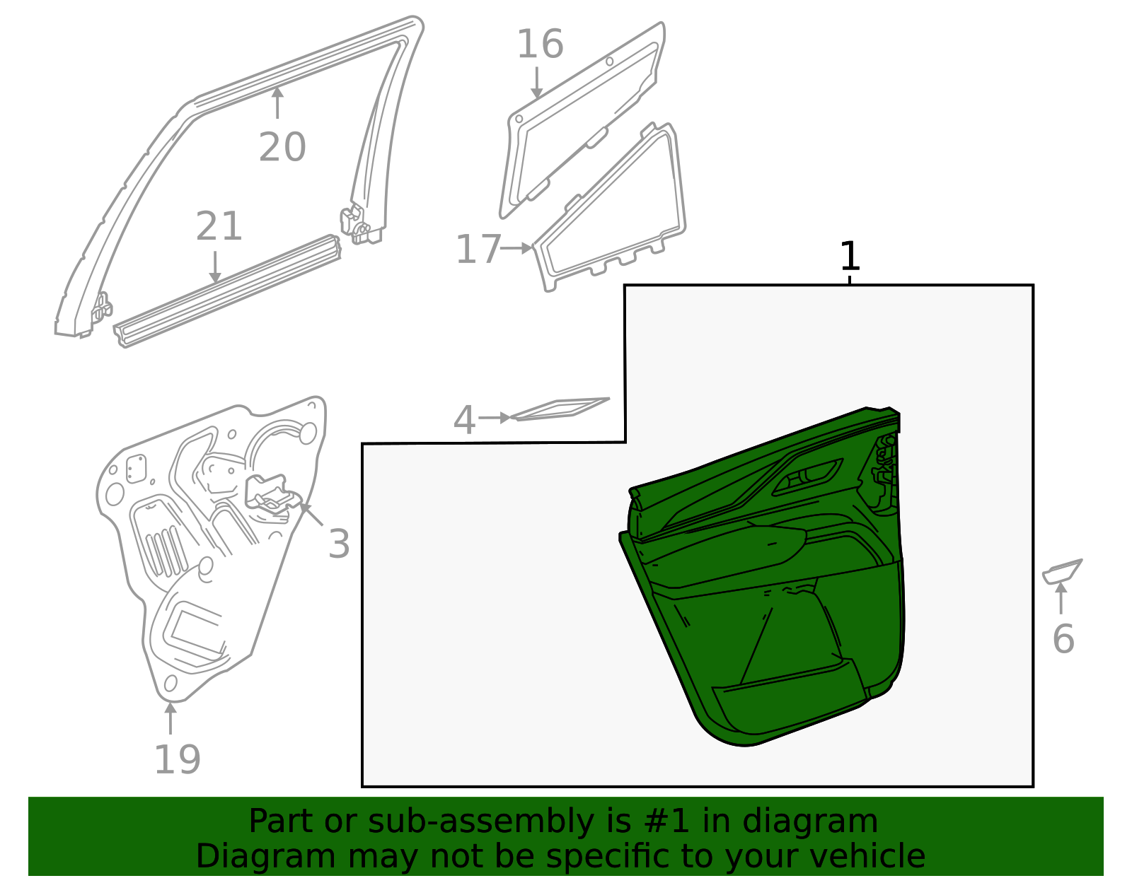 OEM GM Door Trim Panel For 2021-2022 Cadillac Escalade - Part No ...
