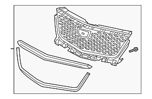 2020-2025 Cadillac XT6 Silver Front Grille 84758556 | Capital Chevy Parts