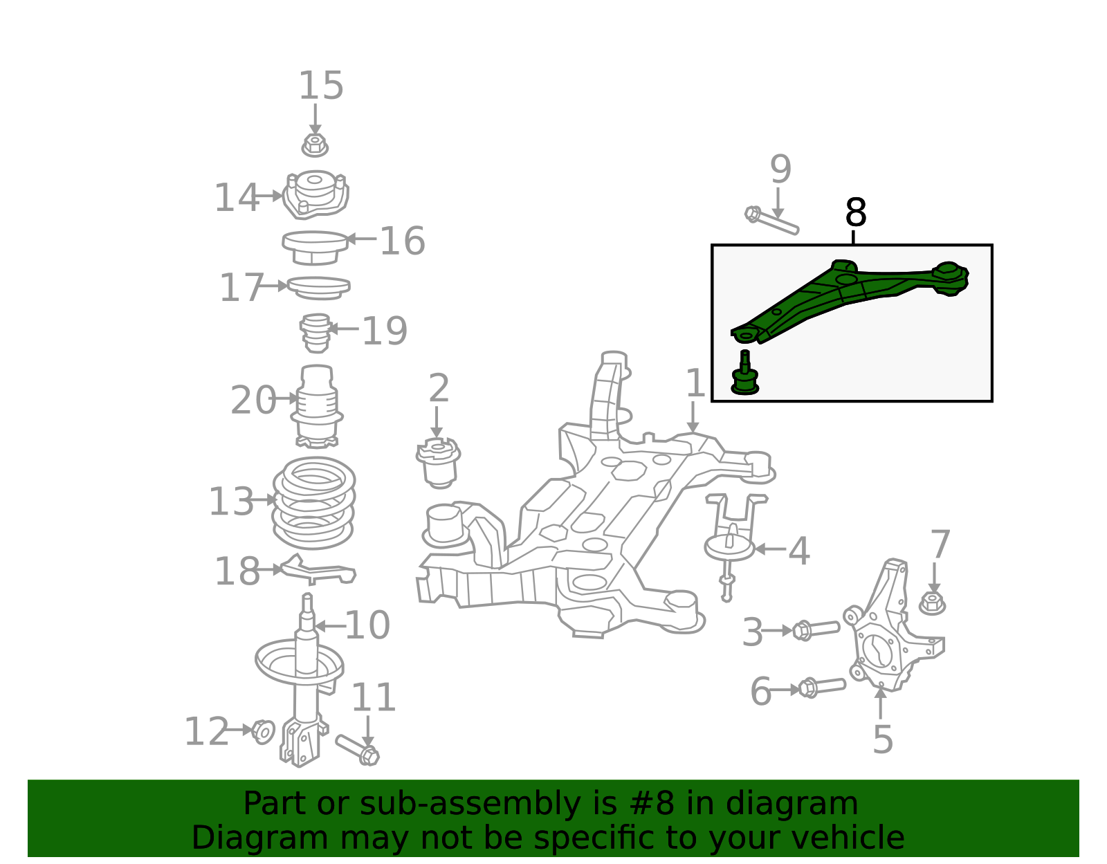 2008-2020 Mopar Lower Control Arm 4766910AL | Mopar Parts Canada