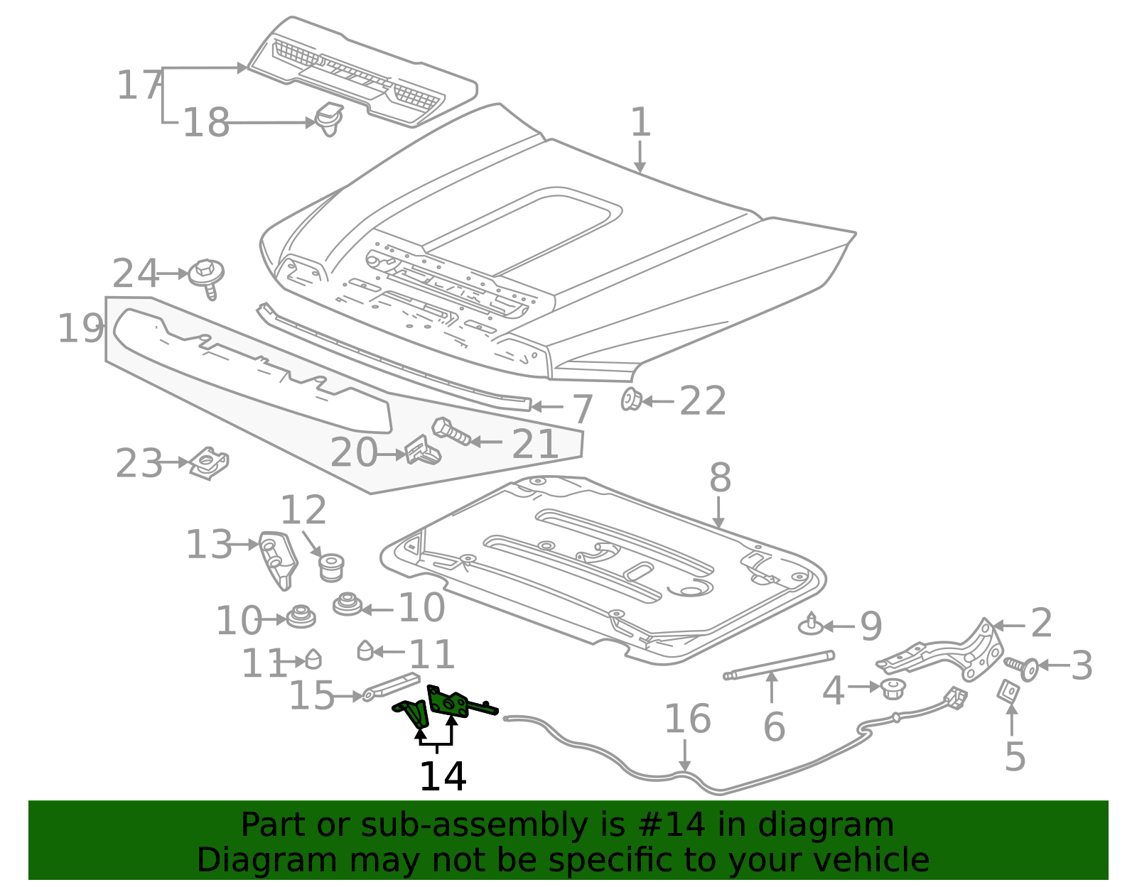 84805446 - 2020-2023 GM - Hood Primary and Secondary Latch | Partners Chevy