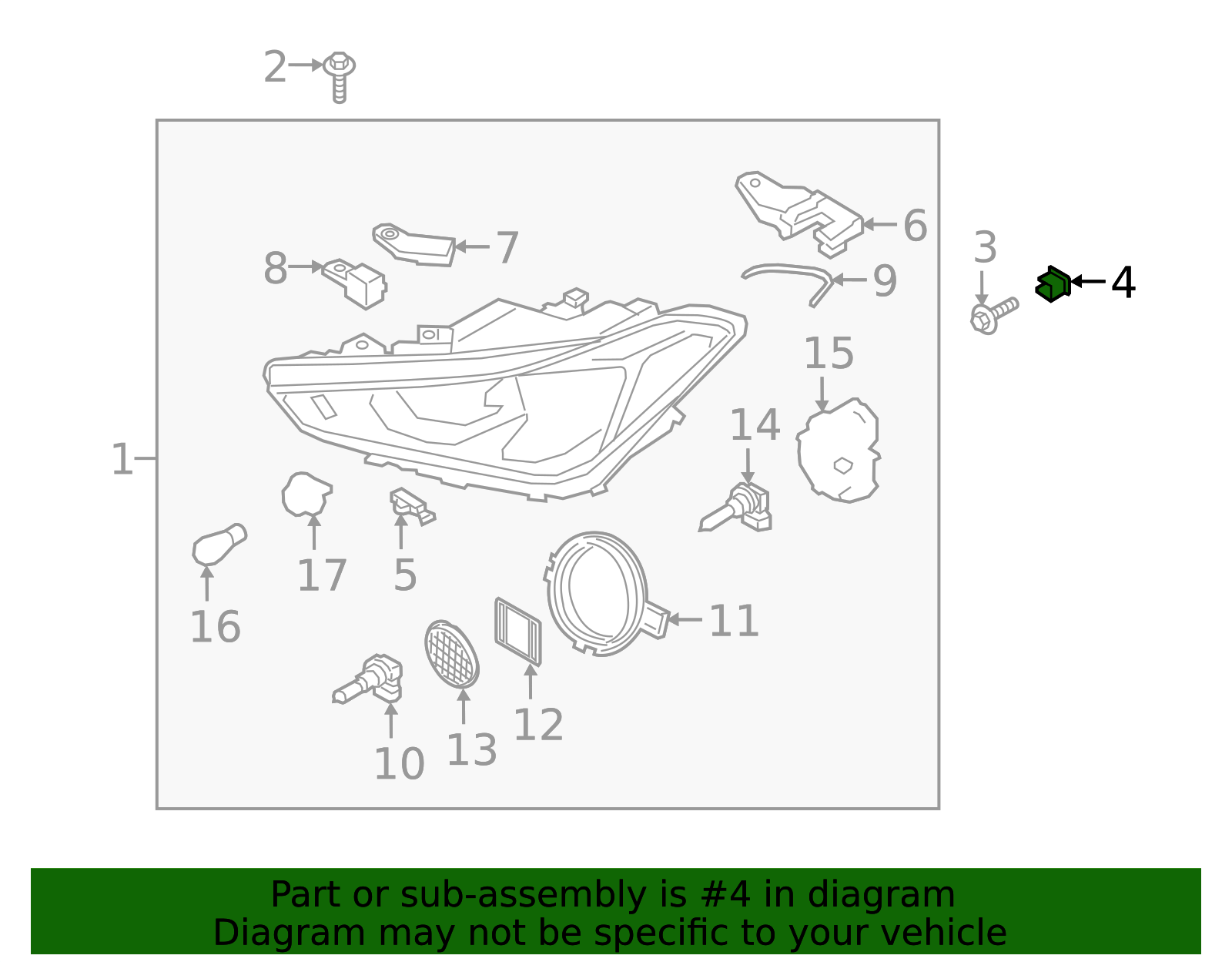 2017-2025 Hyundai Headlamp Assembly Clip 92173-F2000 | OEM Parts Online