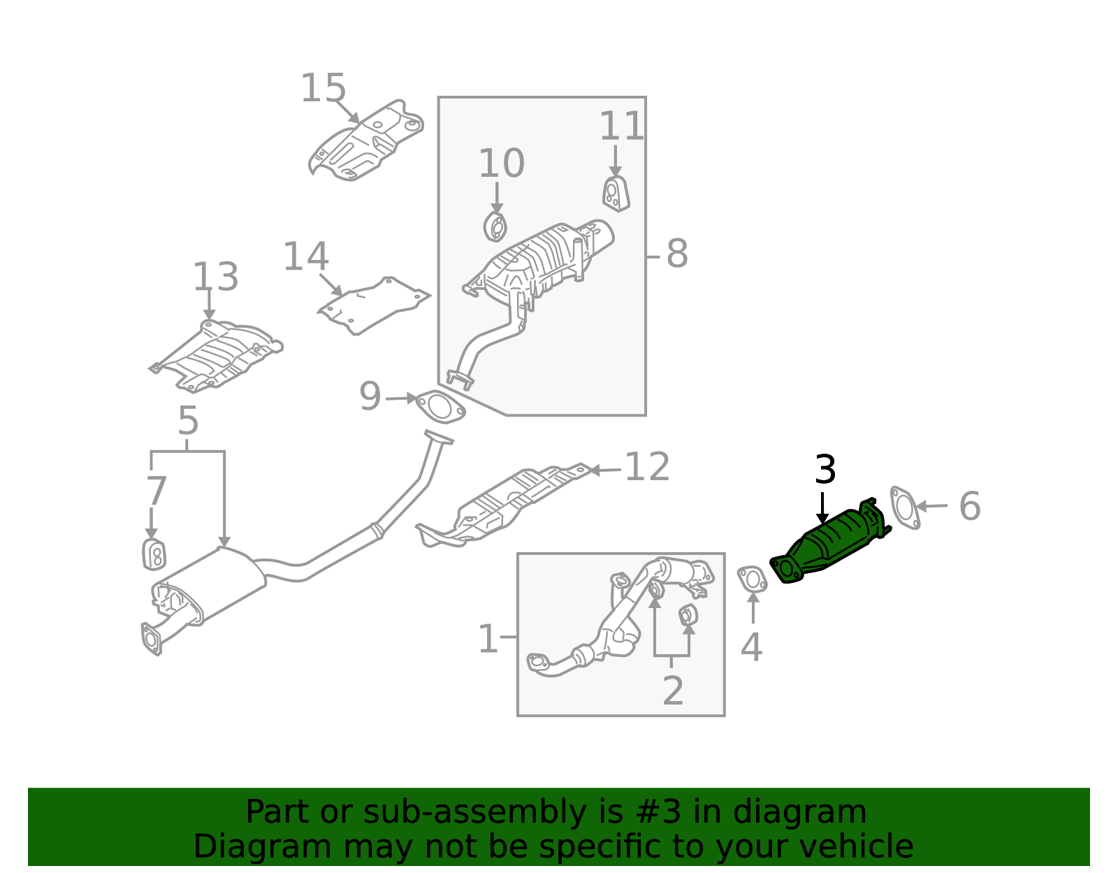 Genuine Catalytic Converter for 28950-3CZK0 | Hyundai OEM Parts Direct