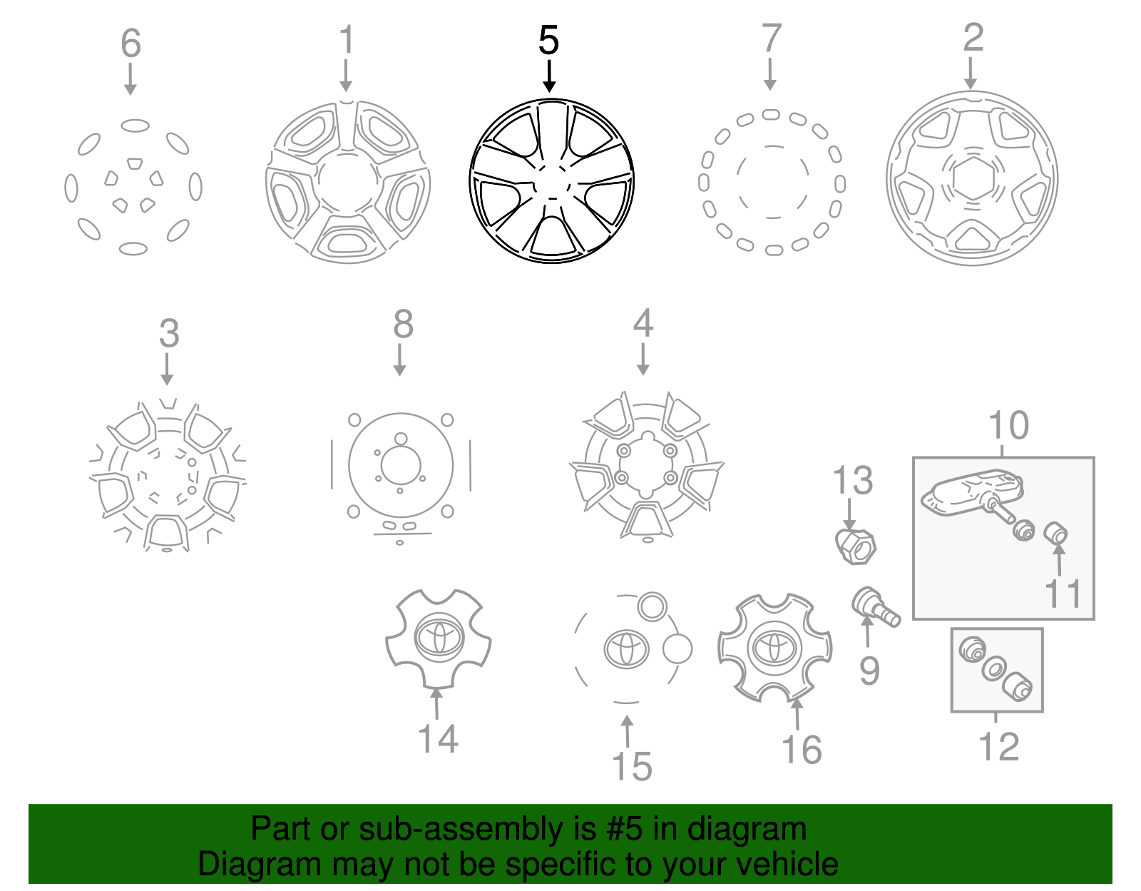 4260D-04010 - Toyota Wheel, Alloy 2012-2015 Toyota Tacoma | Performance ...