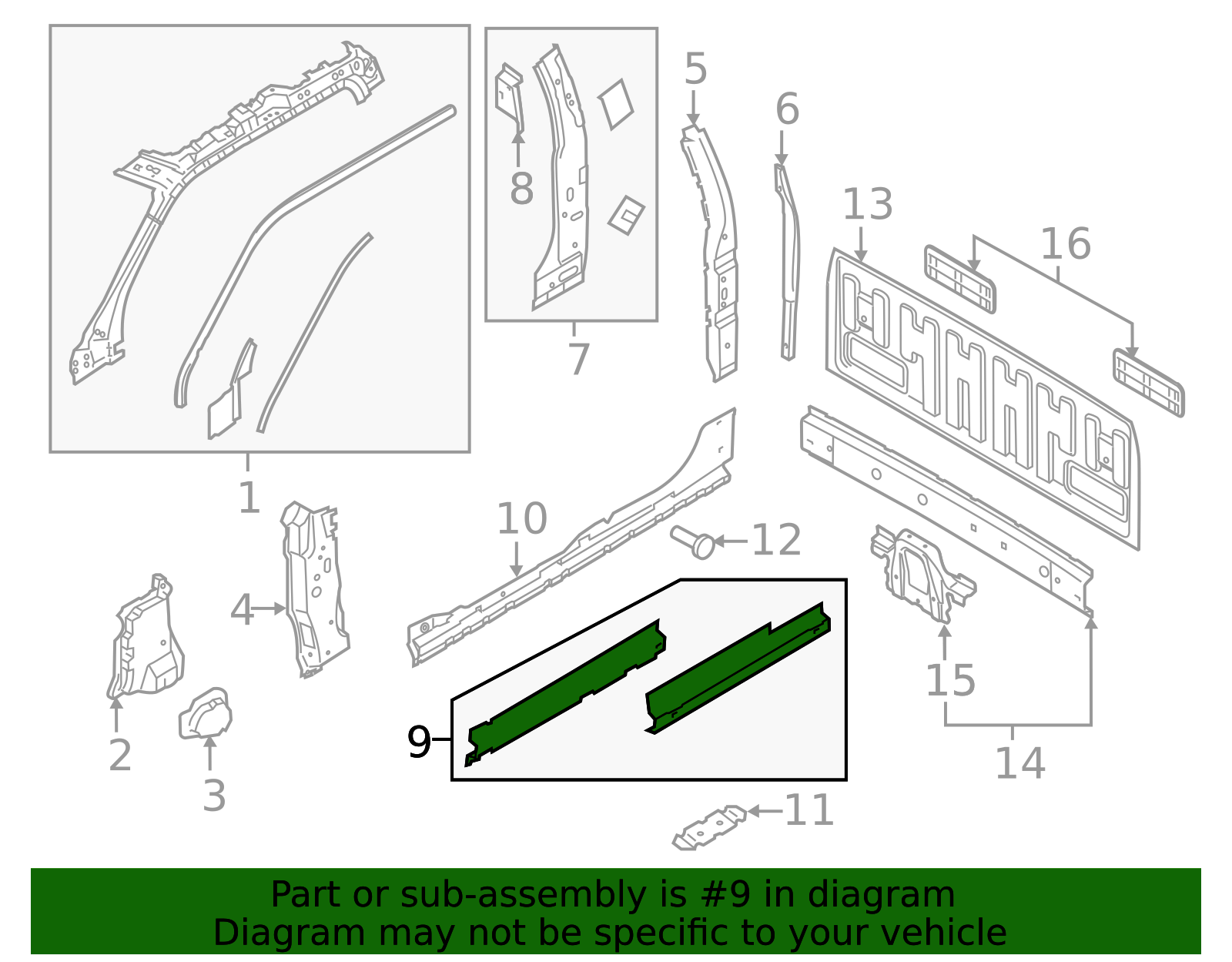 2015-2020 Ford F-150 Rocker Panel Reinforcement GL3Z-1810128-A | OEM ...