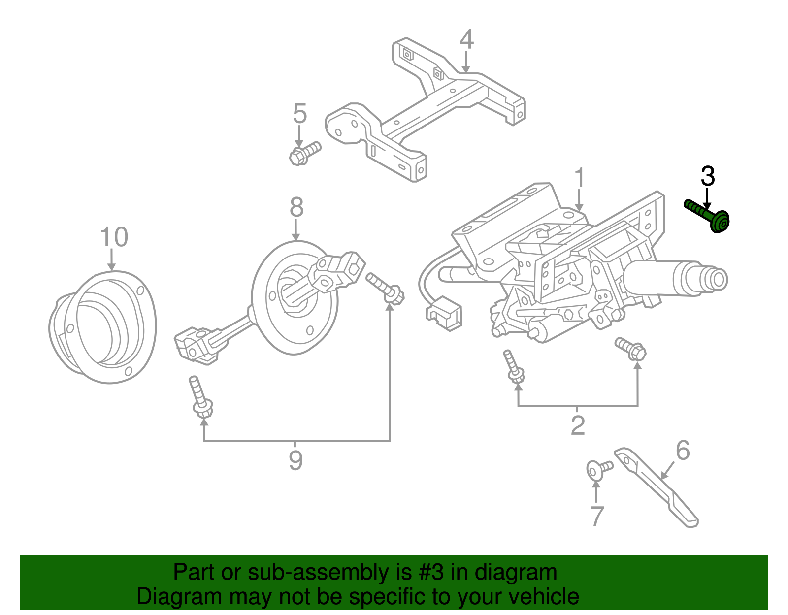 2006-2018 Audi Suspension Cross-Member Mount Bolt N-910-734-01 | Audi ...