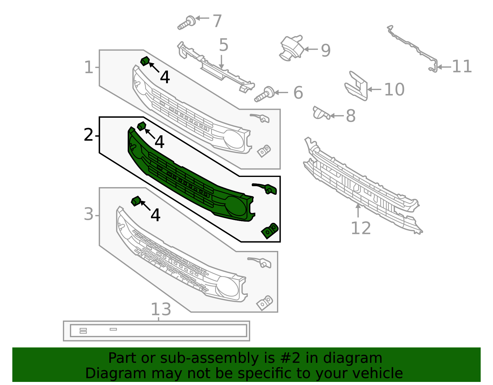 2021-2025 Ford Bronco Grille M2DZ-8200-BAPTM | Awesome Parts Ford