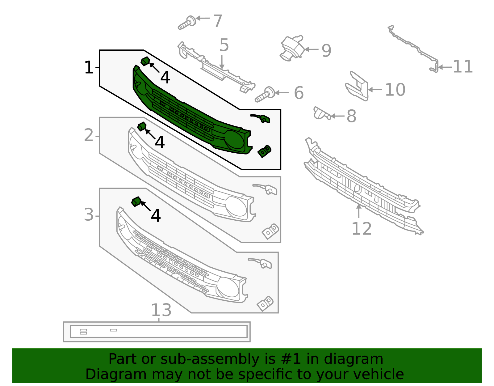2021-2024 Ford Bronco | Grille | M2DZ-8200-AA | Walls' Ford Parts