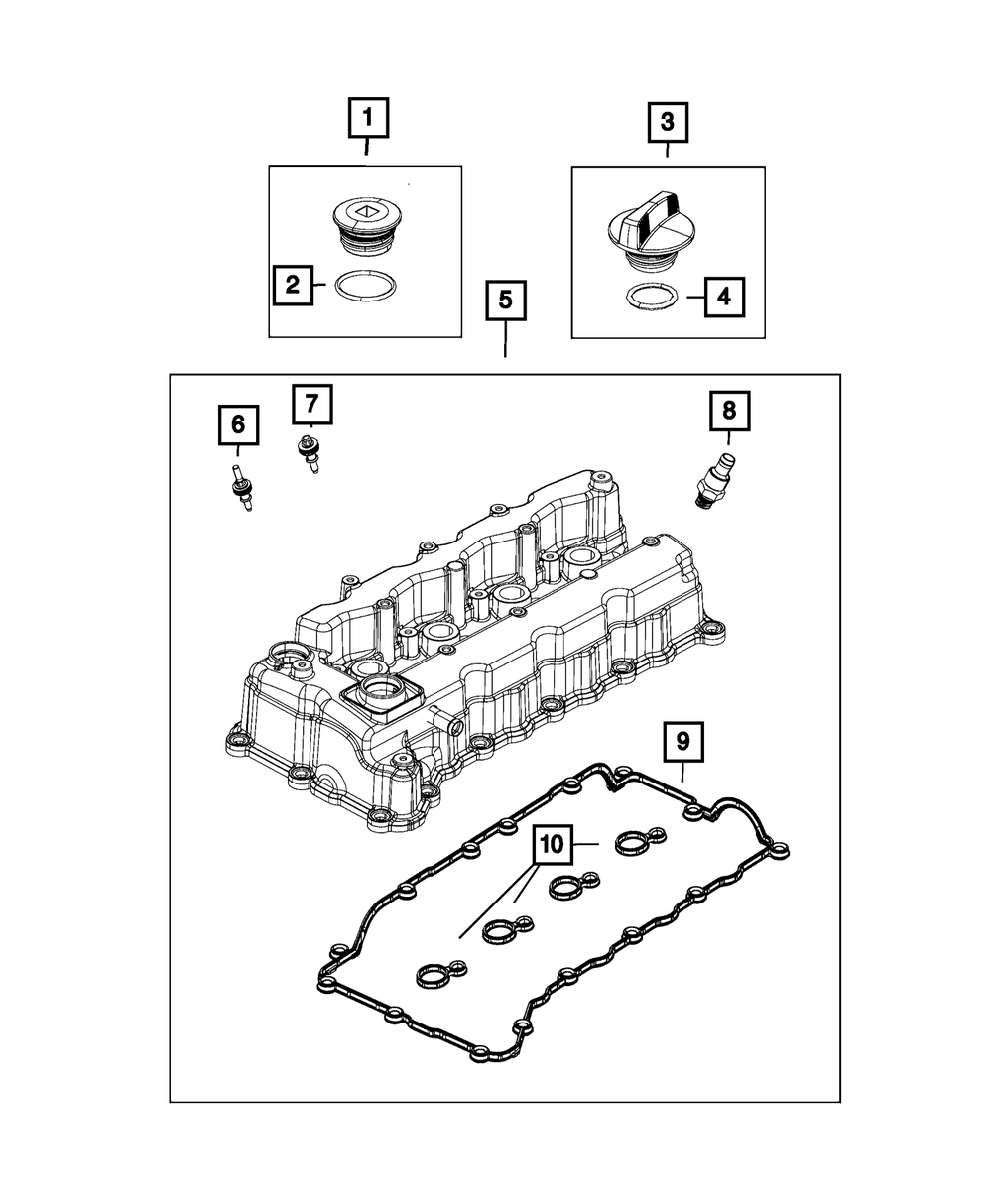 5047440AC - Cylinder Head Cover Gasket 2013-2018 Mopar | The Official ...