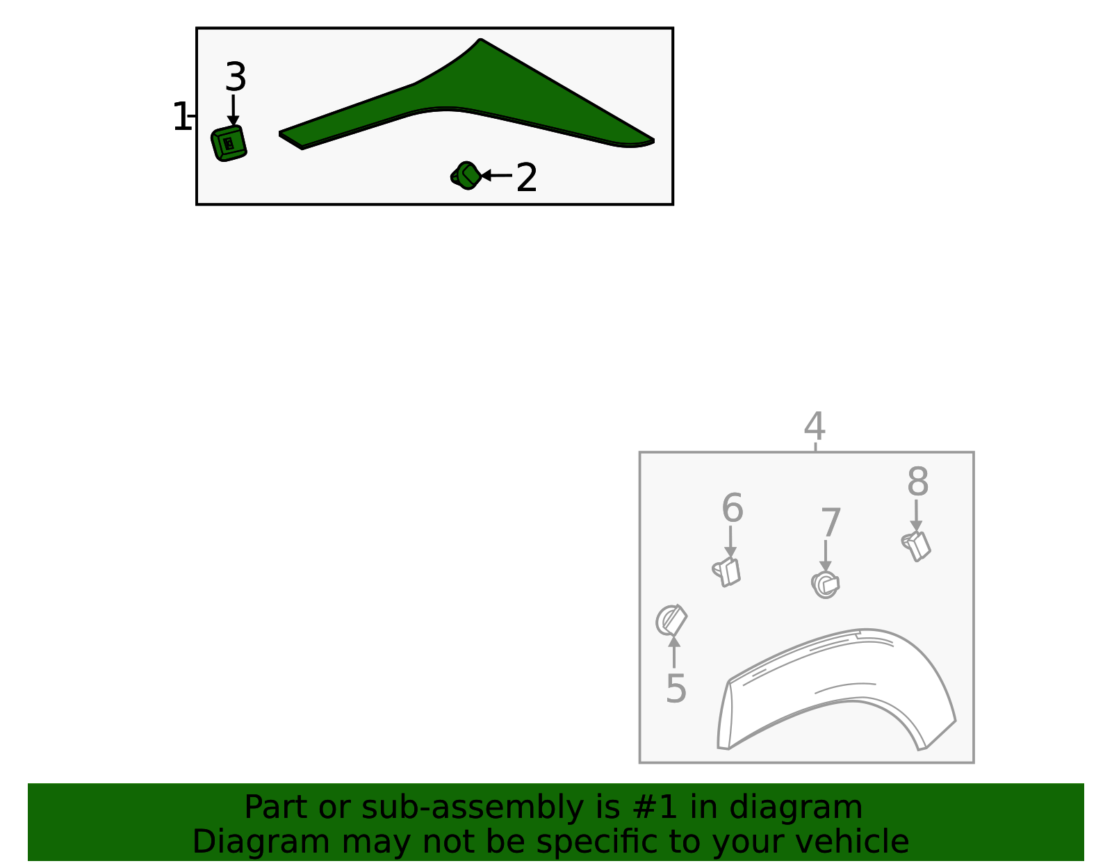 2021-2025 Chevrolet Trailblazer Body Passenger Side Upper Rear Applique ...