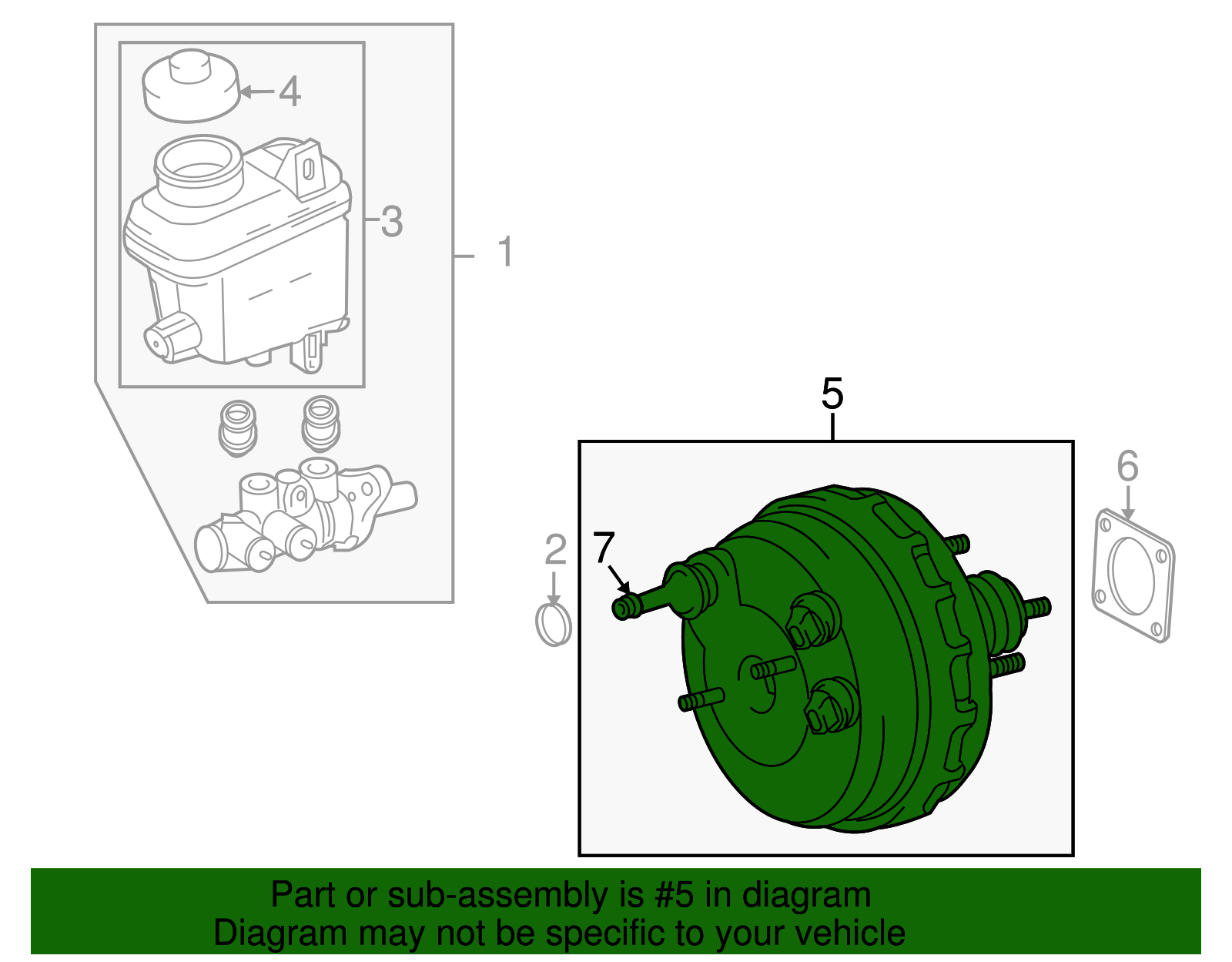 OEM Power Brake Booster - Brake Assist Replacement for Toyota ...