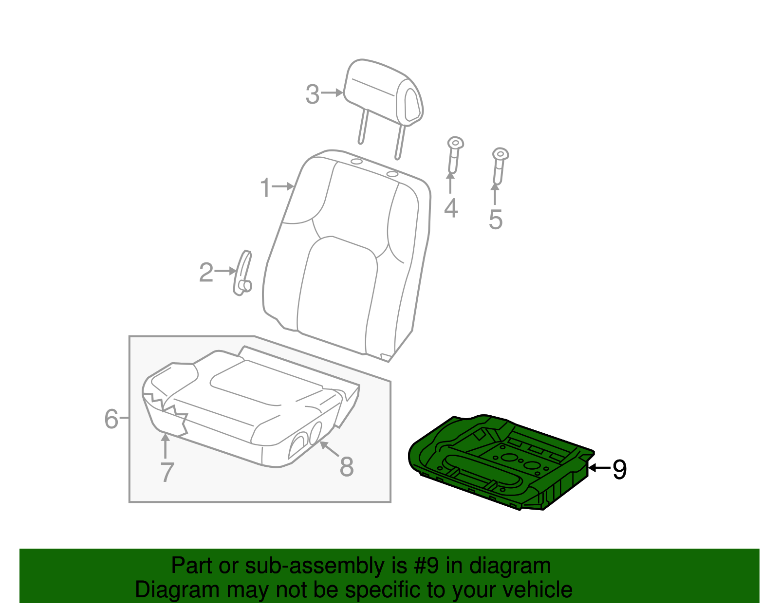 87351-EA000 - Cushion Frame - 2005-2021 Nissan | Nissan OEM Parts Direct