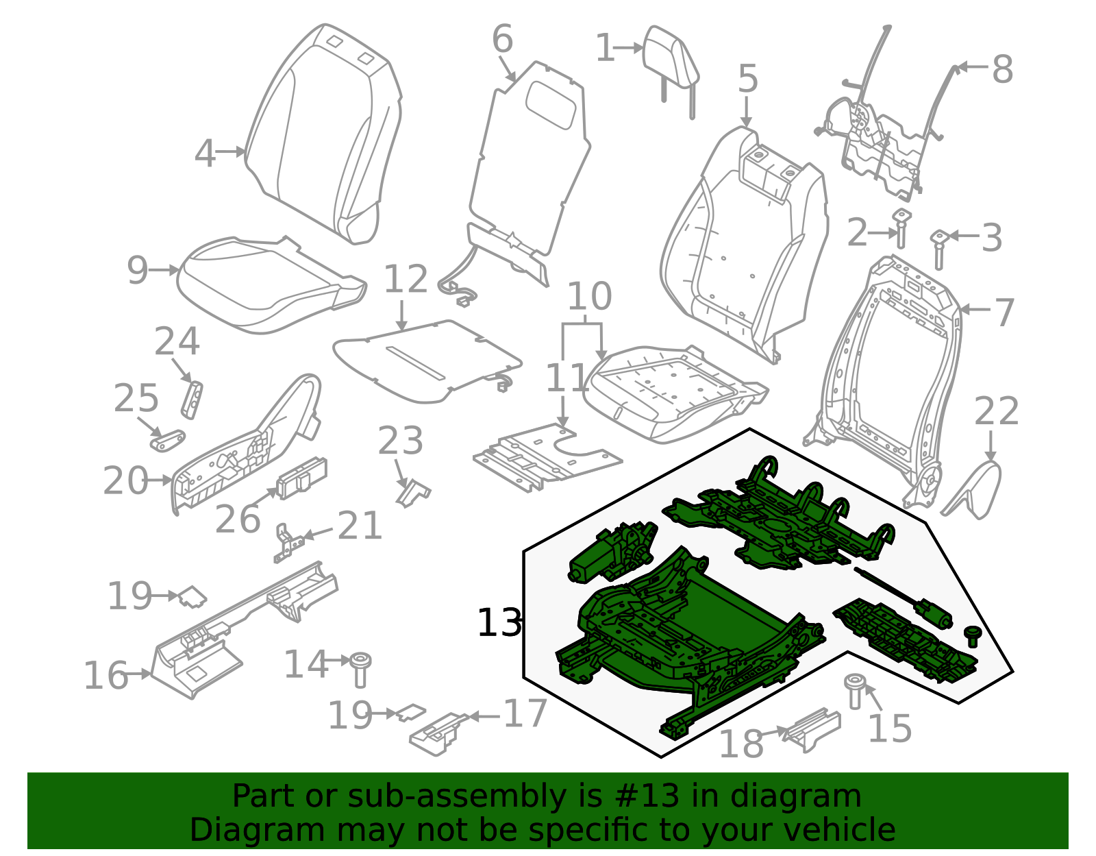 LJ9Z-9961710-F - Cushion Frame 2021-2025 Ford Mustang Mach-E | Ford ...