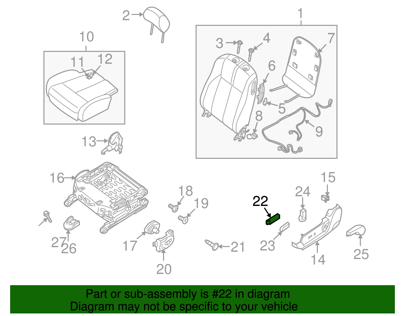 87066-JB07B - Adjuster Switch - 2008-2013 Nissan Altima | Nissan OEM ...