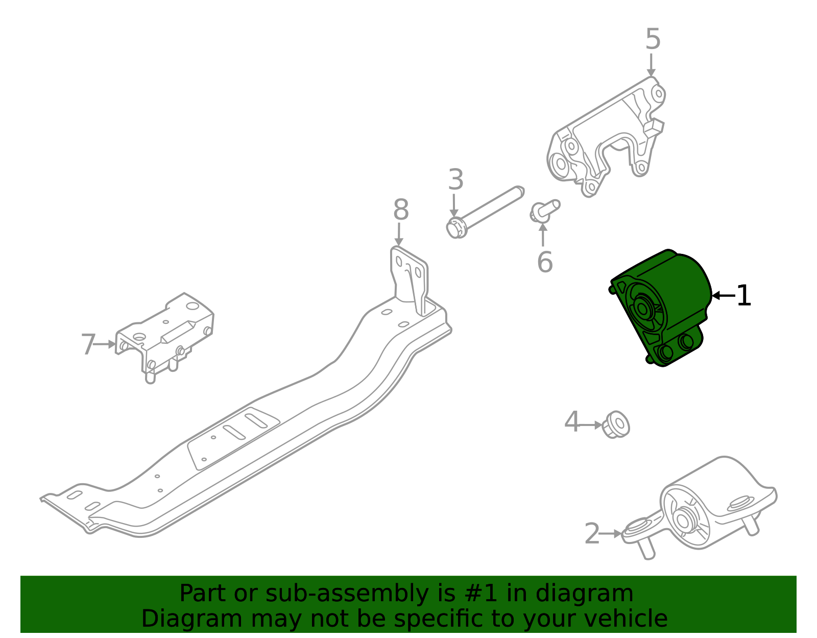 Genuine OEM Ford Part - Mount LC3Z-6038-C | Genuine OEM Ford Parts ...