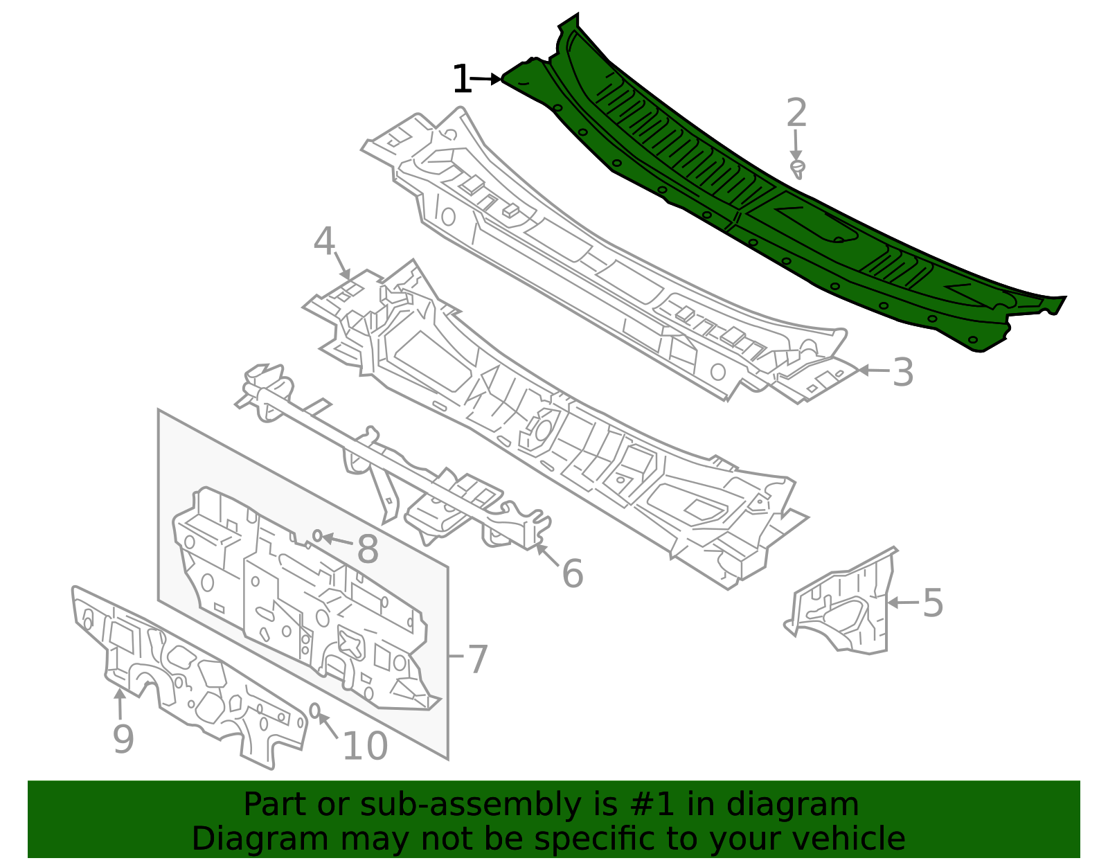 Cowl Grille 86150-2C700 | MotorMotor