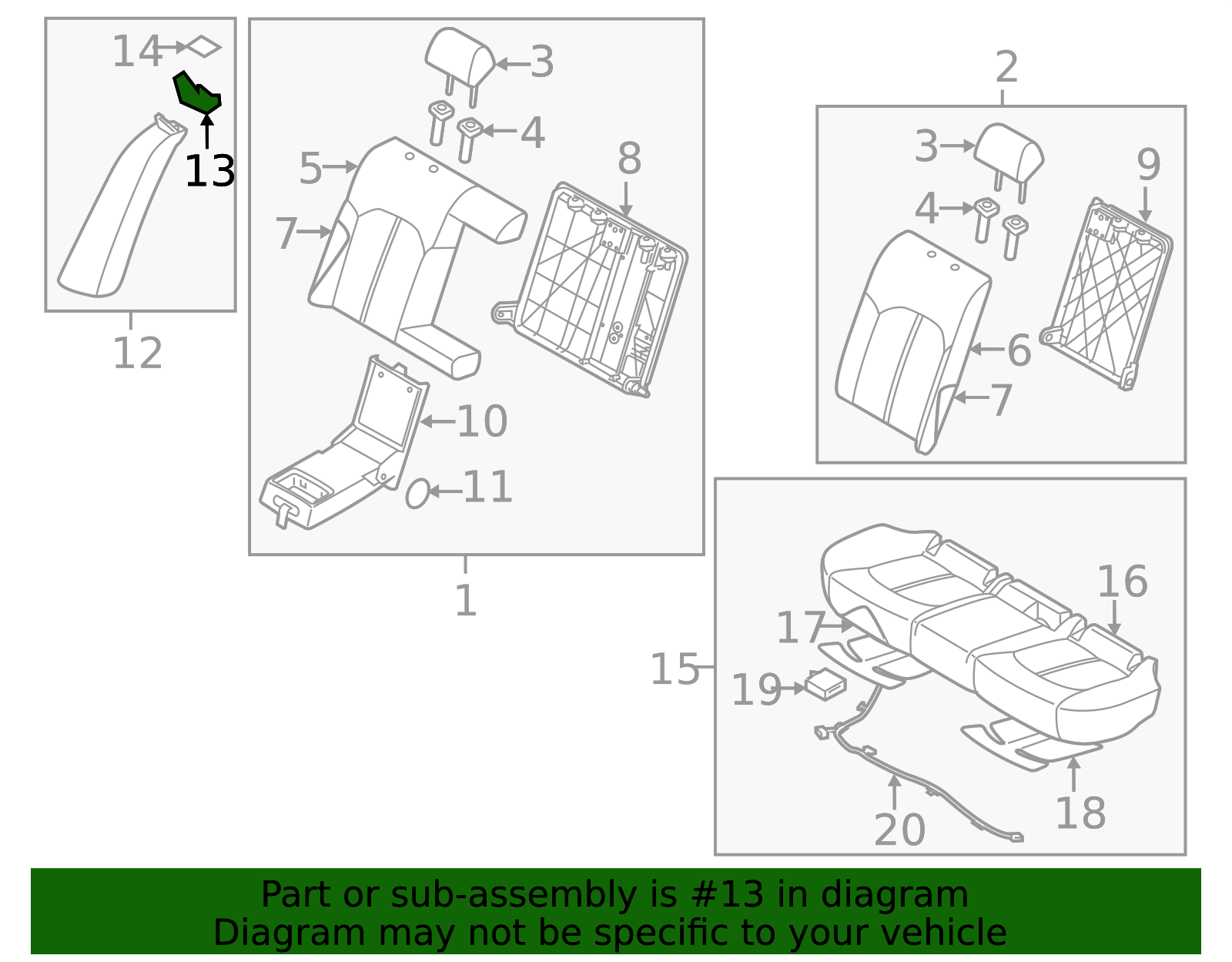 2015-2019 Hyundai Sonata Seat Belt Guide 89473-C2000-TRY | MotorMotor