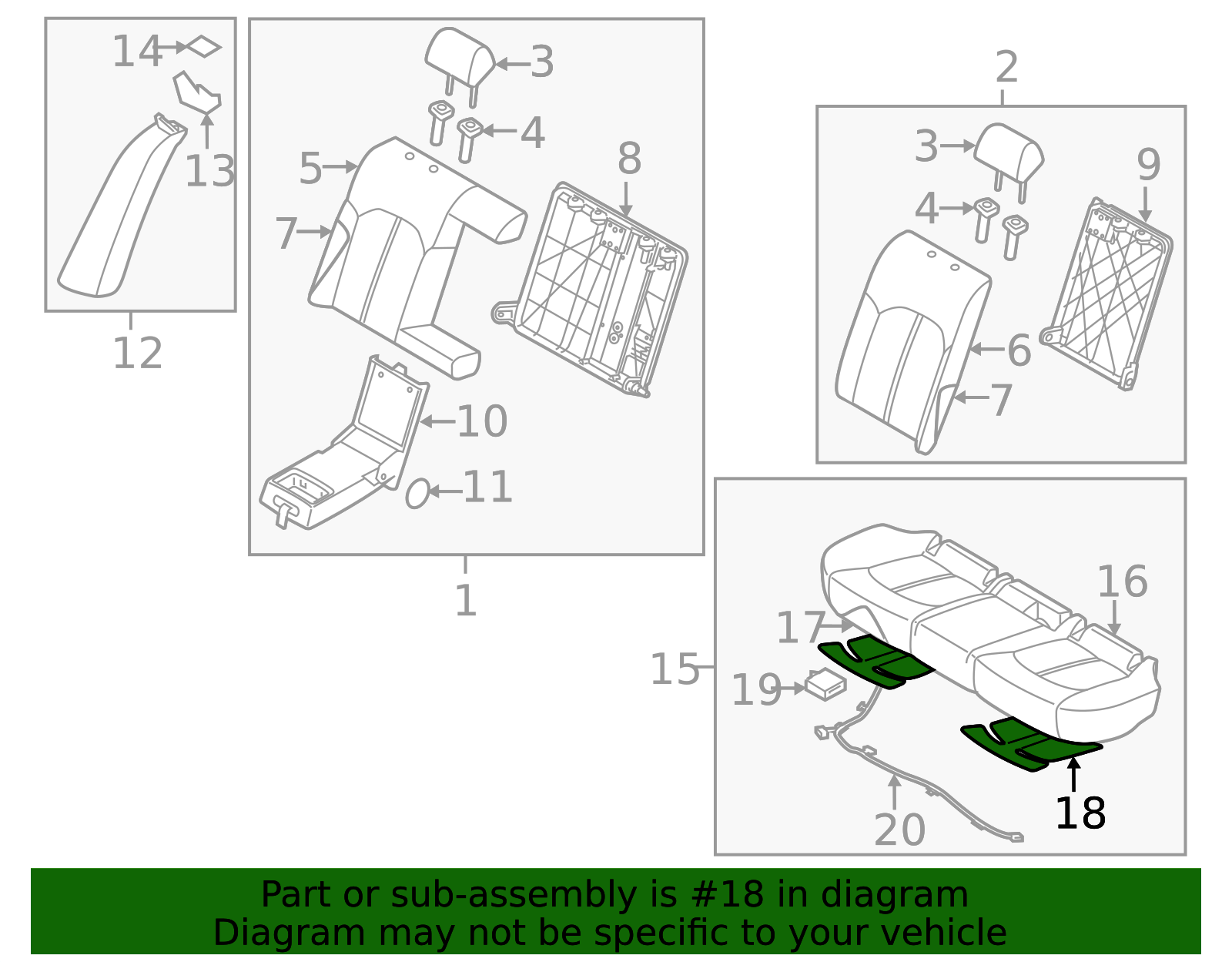 Hyundai Seat Heater Pad - OEM Heating Element - Part #89190-C2040 ...