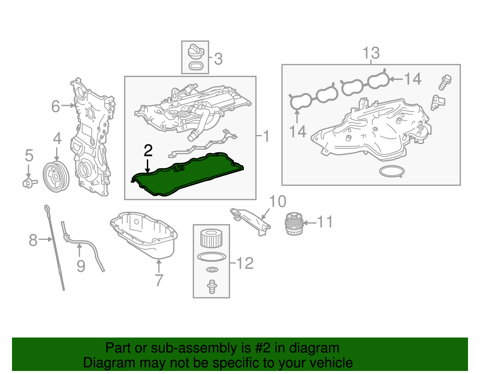 2015-2025 Lexus Valve Cover Gasket 11213-36050 | OEM Parts Online