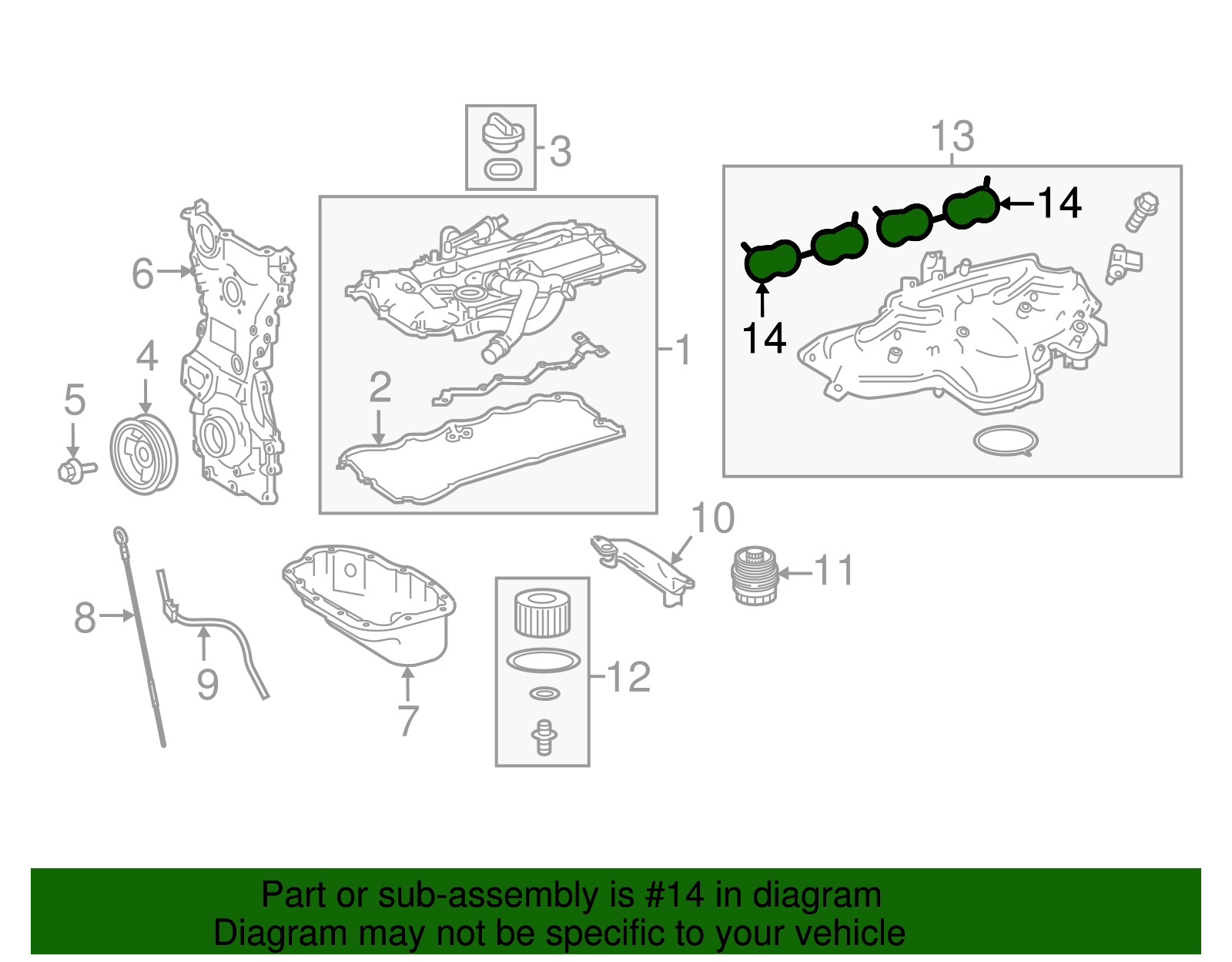 17171-36040 - Manifold Gasket For 2015-2025 Lexus | Lexus OE Parts