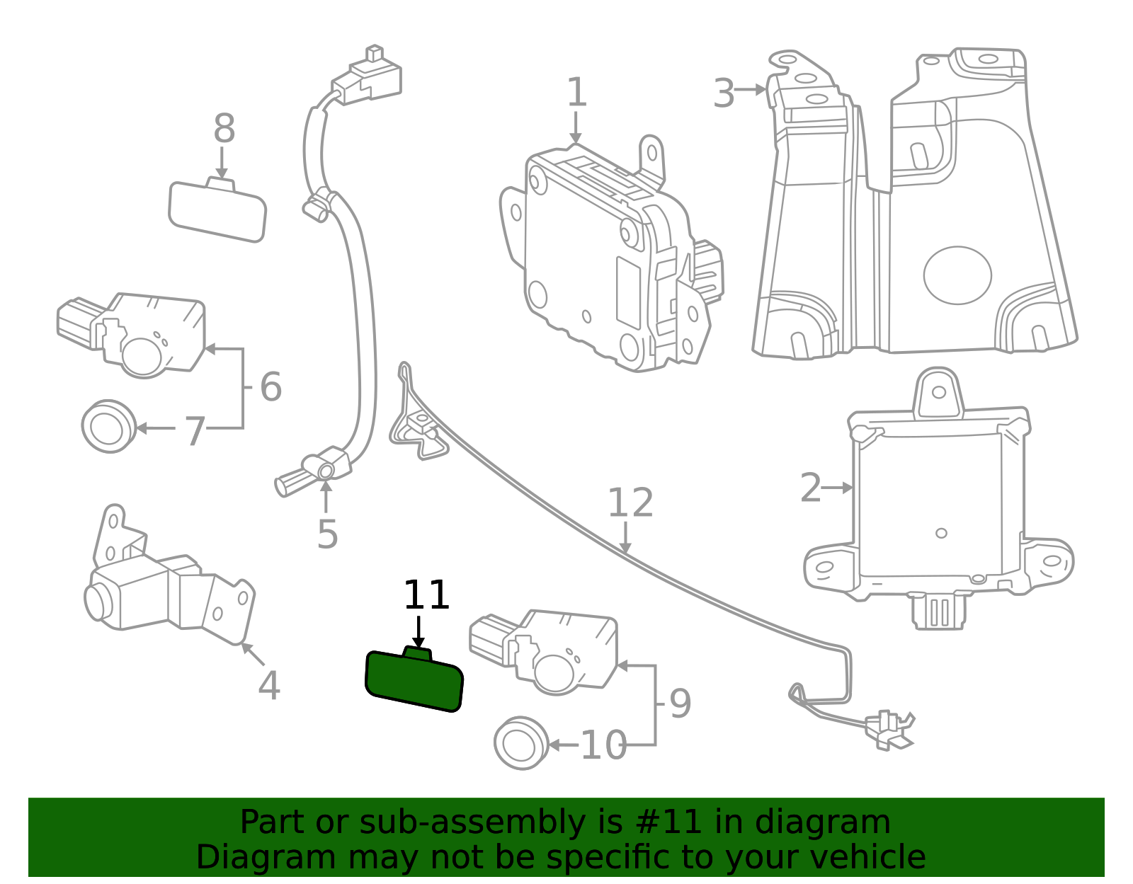 89348-30530-C0 - Auto Park Sensor Mount Bracket 2023-2025 Toyota Crown ...
