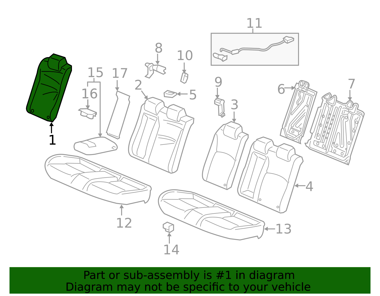 Seat Back Cushion Cover – OEM Look, Protected Support | AutoNation Parts