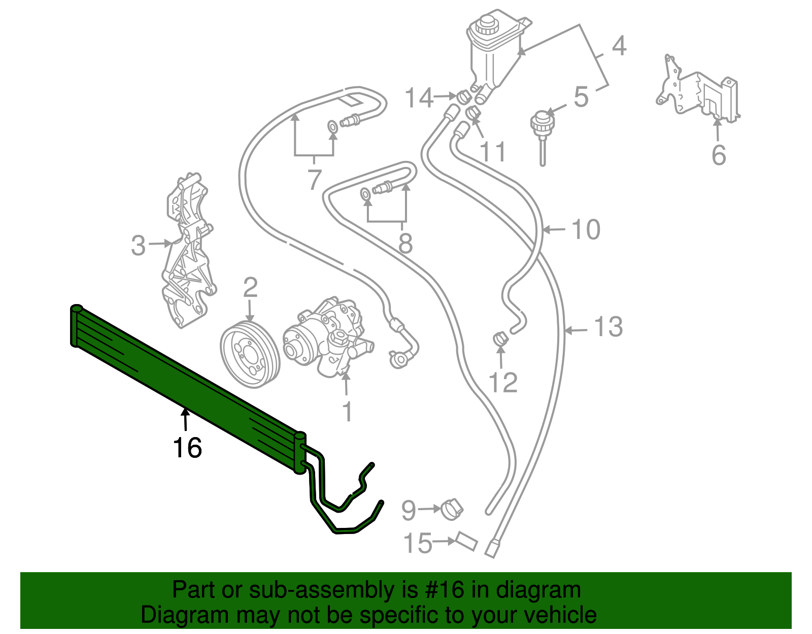 2007-2010 Volkswagen Touareg Power Steering Cooler 7L8-422-885-A ...