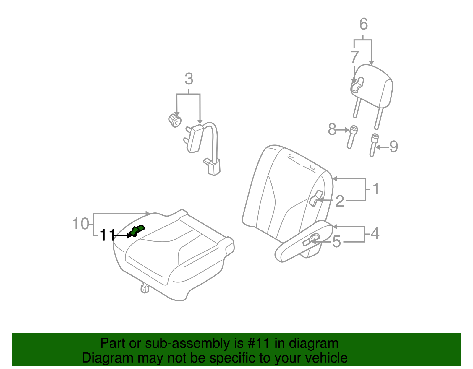 LD56-88-161-05 - Seat Cover 2002-2003 Mazda MPV | Florida Mazda Parts