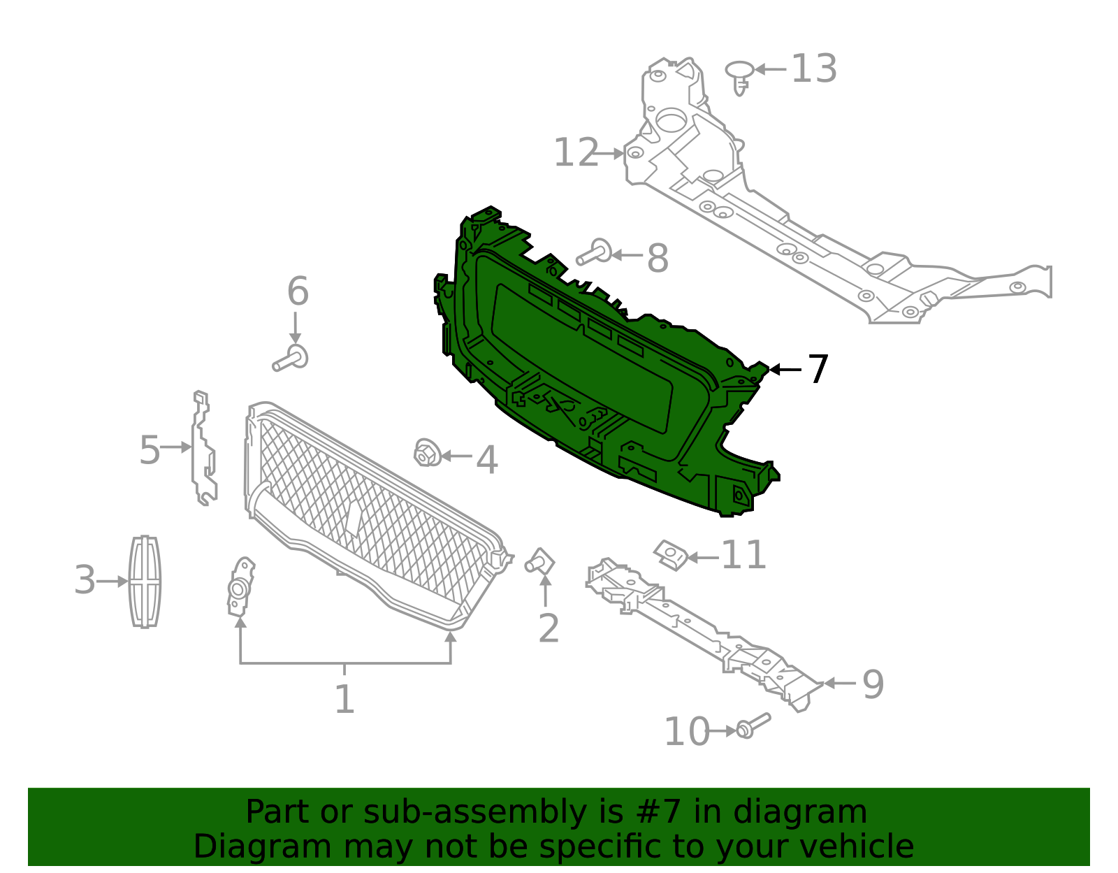 2019 Lincoln MKC | Mount Panel | KJ7Z-8A284-A | Walls' Ford Parts