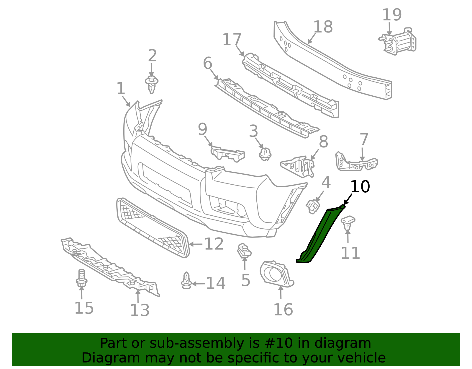 5211335140 - Side Molding 2010-2013 Toyota 4Runner | Norm Reeves Toyota ...