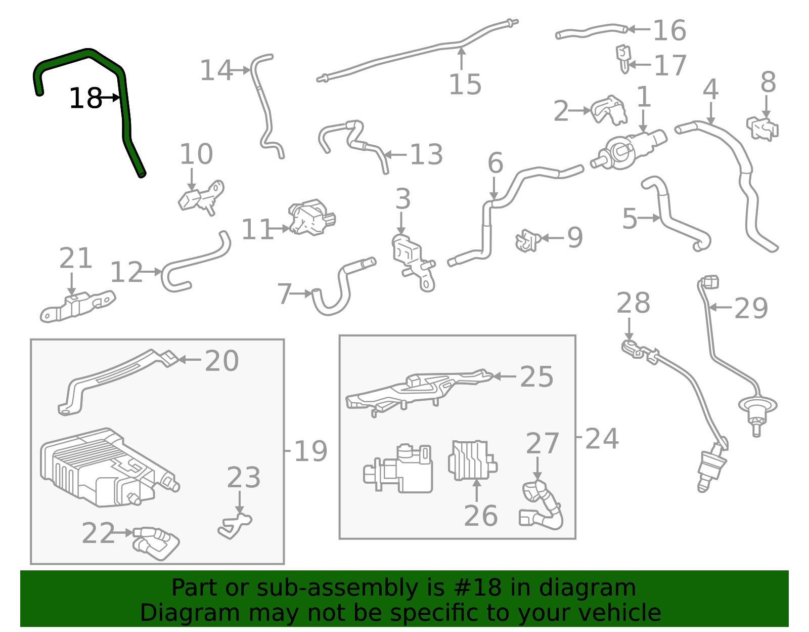 2024-2025 Toyota Tacoma Air Hose 17342-25010 | MotorMotor