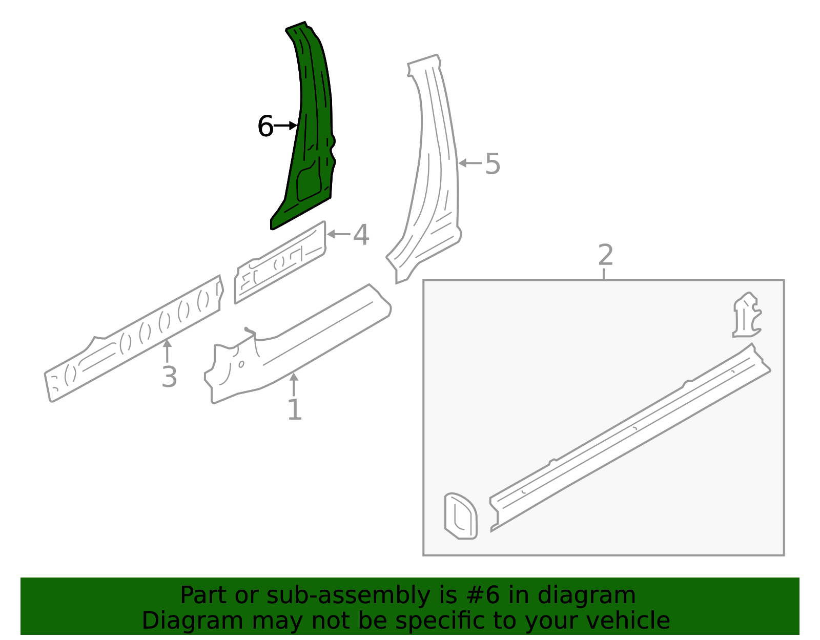 2013-2020 Toyota Pillar Reinforced SU003-01282 | MotorMotor