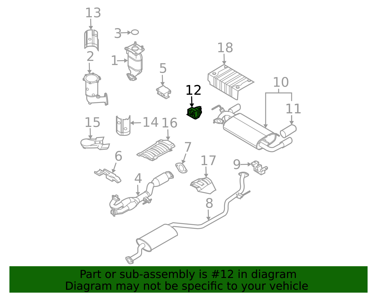 2003-2007 Nissan Murano Muffler Rear Mount 20651-CA000 | TascaParts.com