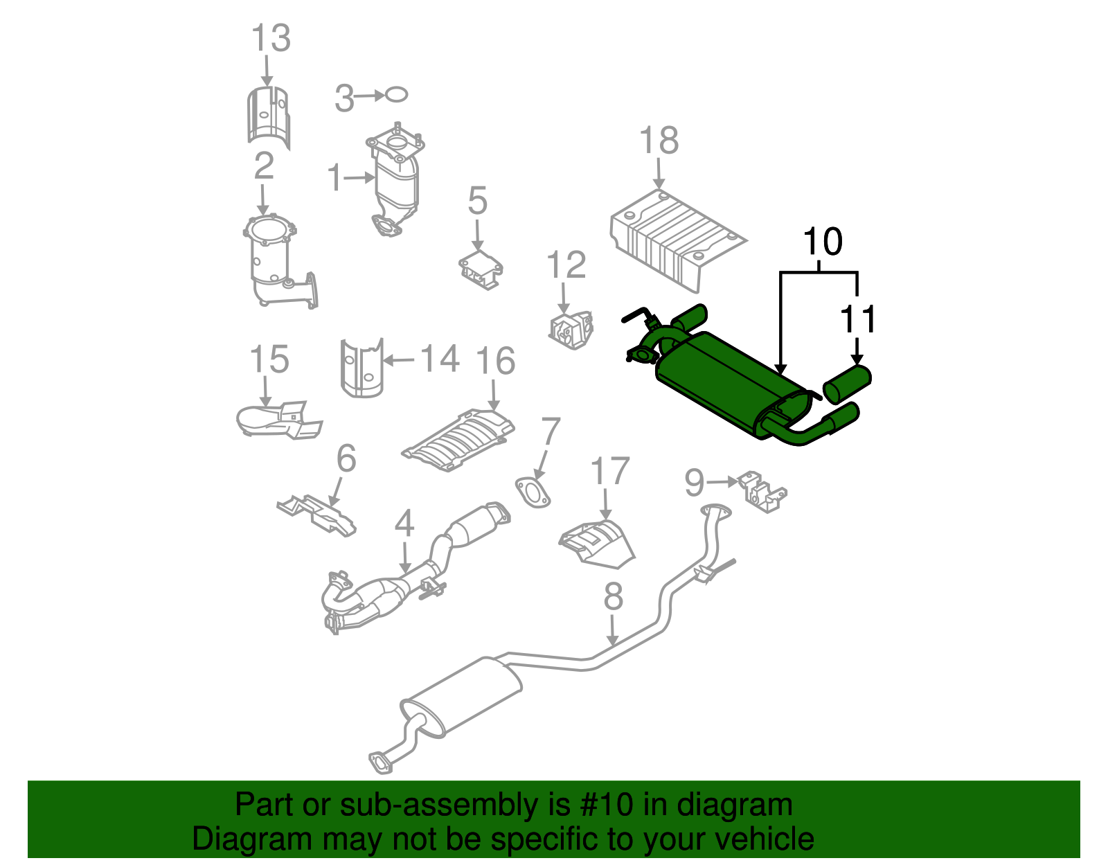 2003-2007 Nissan Murano Muffler 20100-CC00A | Temecula Nissan Parts