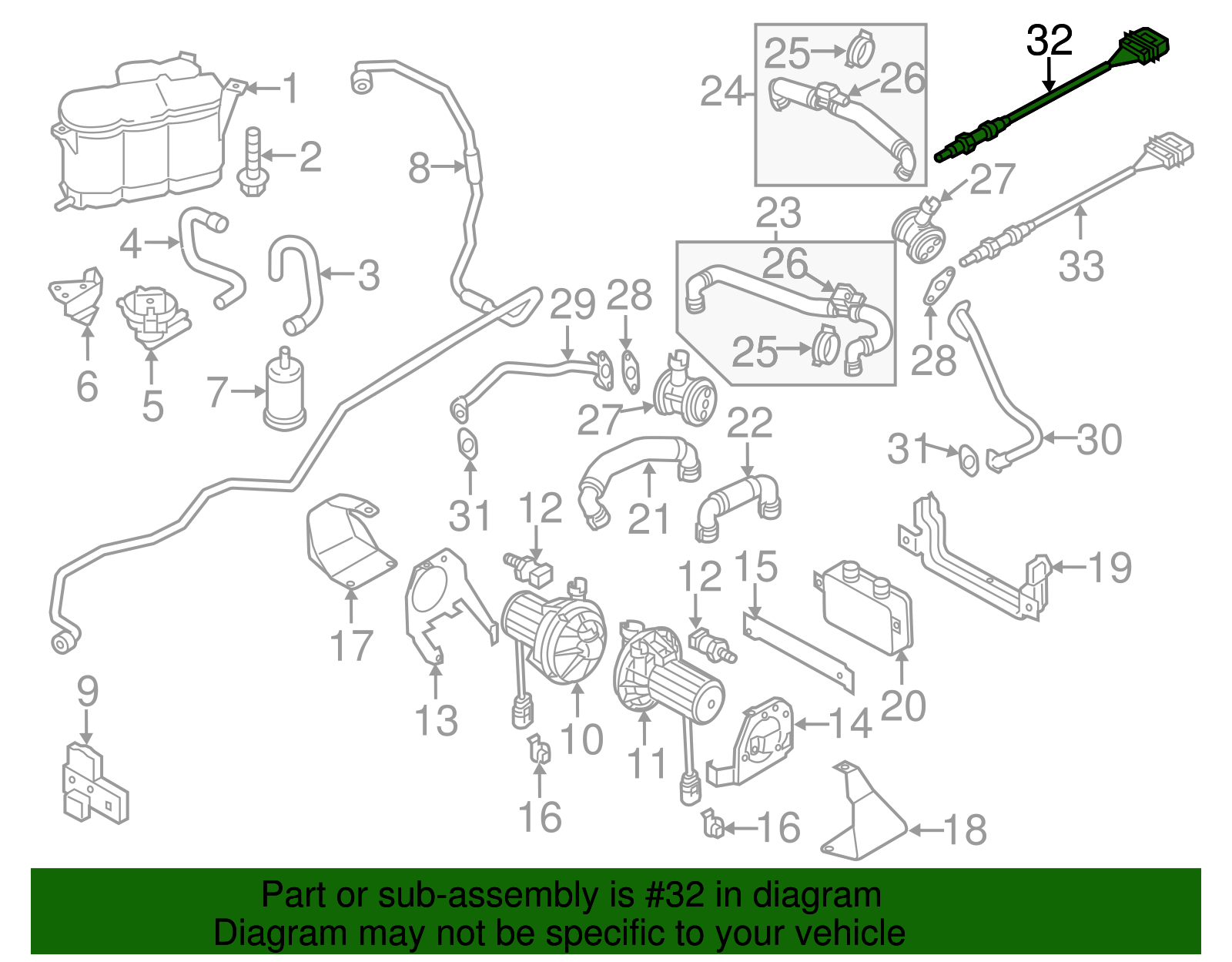 07P-906-262-Q - Oxygen Sensor 2012-2014 Audi A8 Quattro | Audi OEM ...