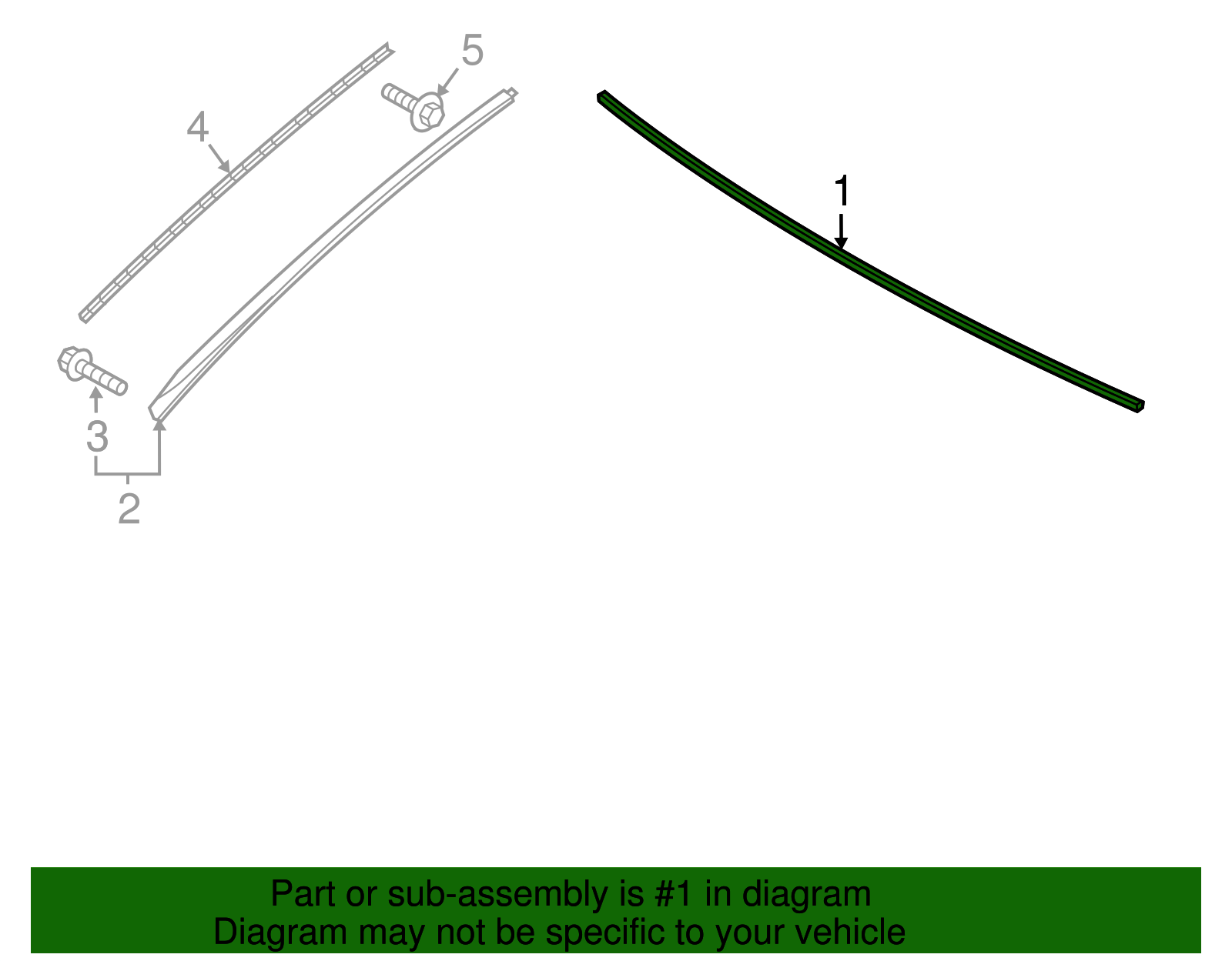 Hyundai - 86130-B1000 - Upper Molding - 2015-2020 Hyundai | OEM Hyundai ...
