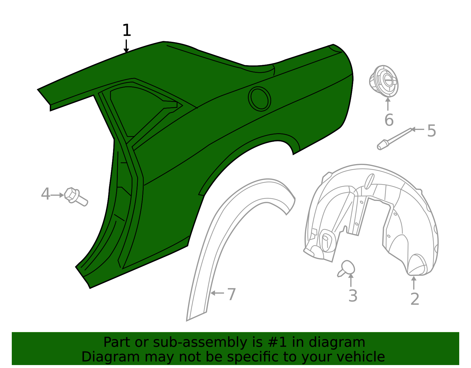 2008-2023 Dodge Challenger Quarter Panel 68440576AB | Mopar Parts Canada