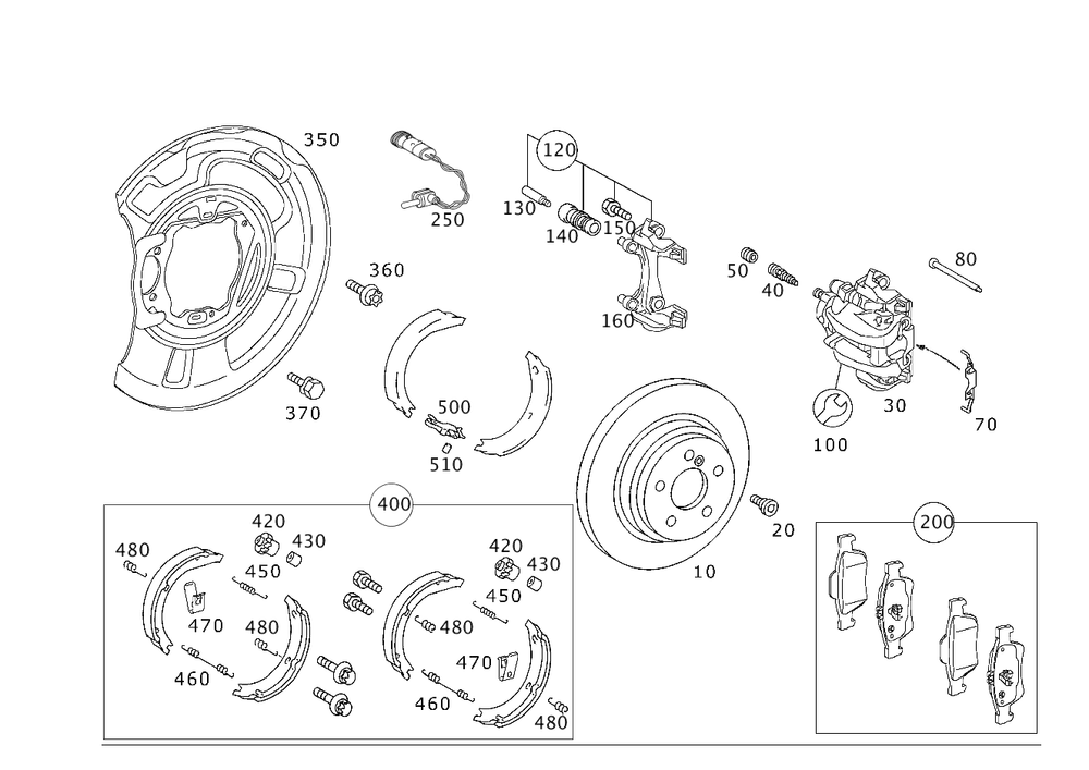 000-420-96-04-90 - Disk Brake Pad - Starpart 1994-2006 Mercedes-Benz ...