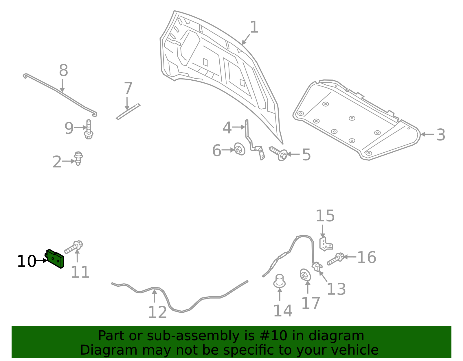 2022-2025 Ford Hood Latch NZ6Z-16700-A | Ford OEM Parts Outlet
