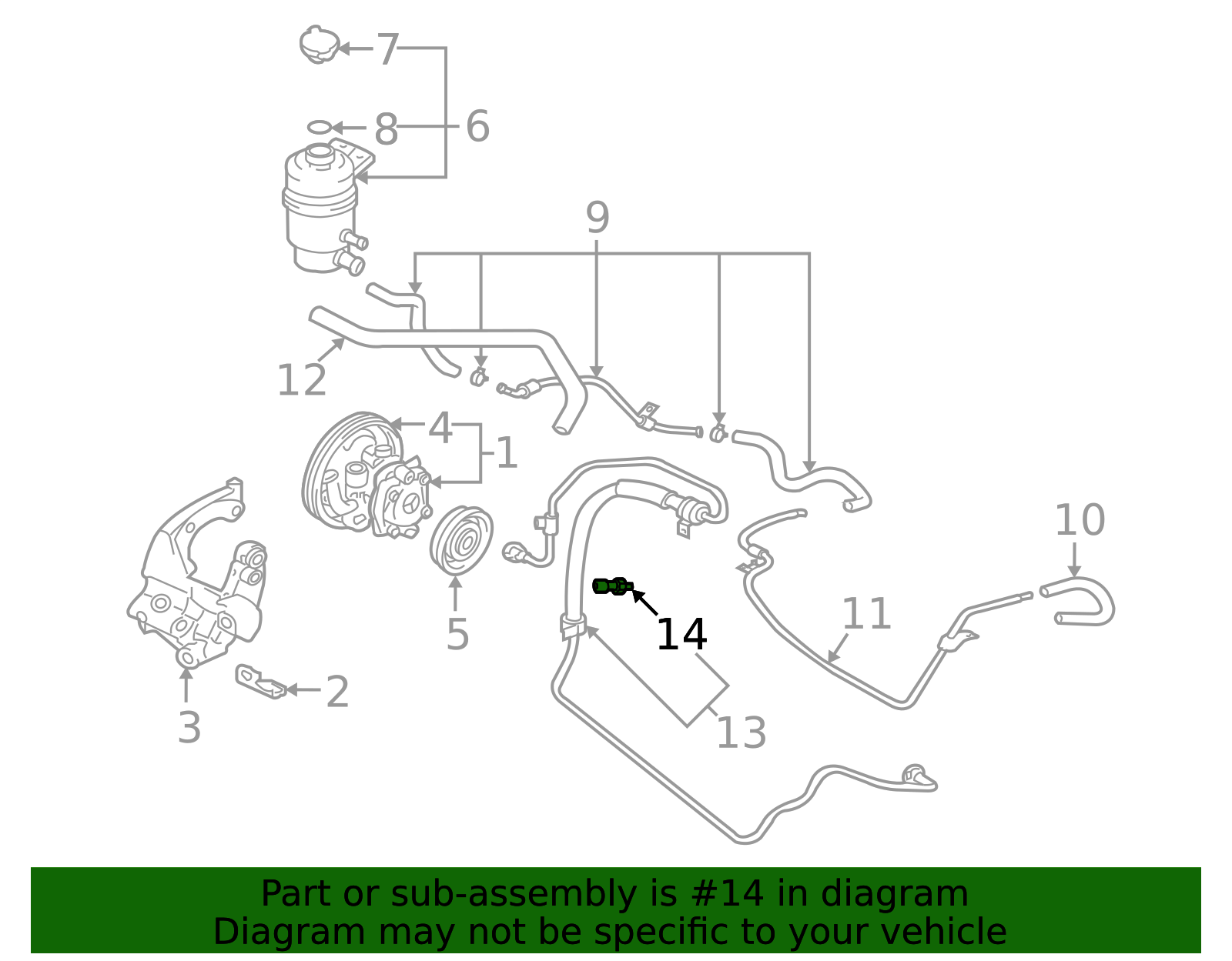 2007-2013 Mitsubishi Outlander Pressure Switch MR594646 ...